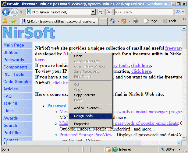 IEDesignMode Switch To Design Mode In Internet Explorer